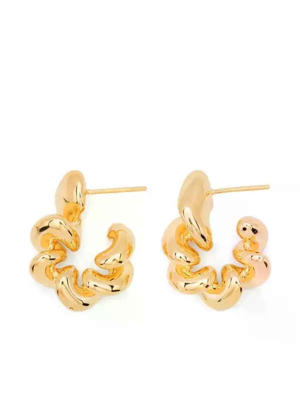 MARIA BLACK Medium Coil Hoop Earrings - Gold
