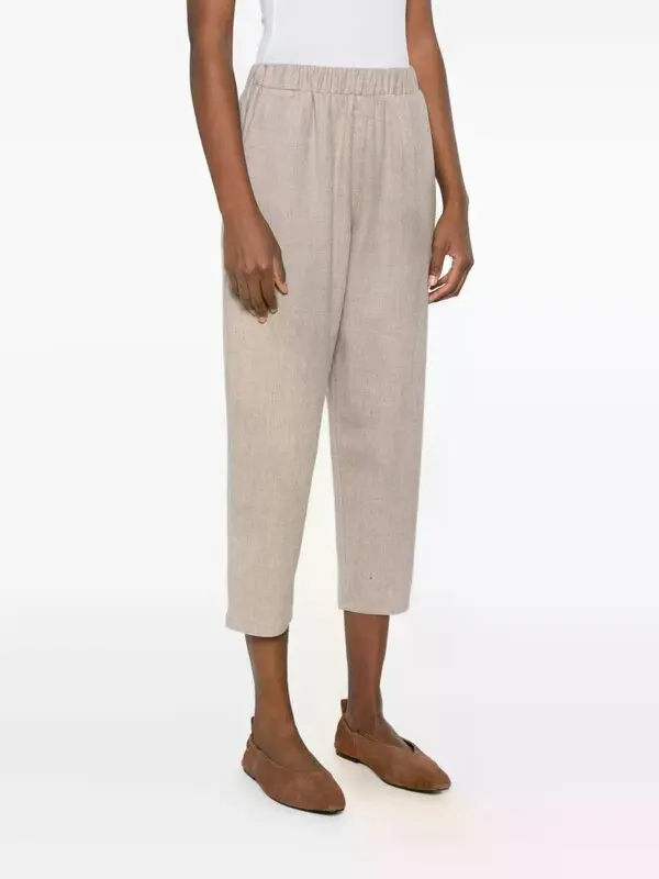 Dusan Elastic-waist Trousers - Neutrals