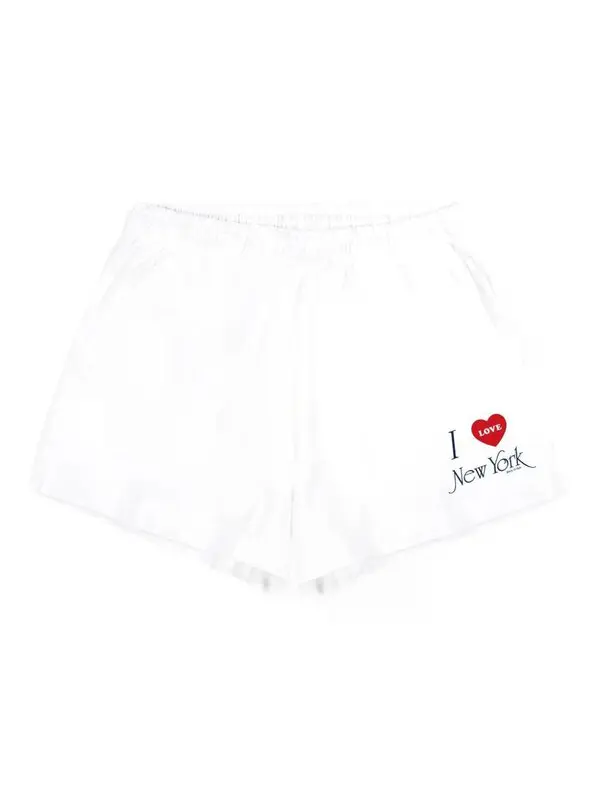 SPORTY & RICH Logo Shorts - White