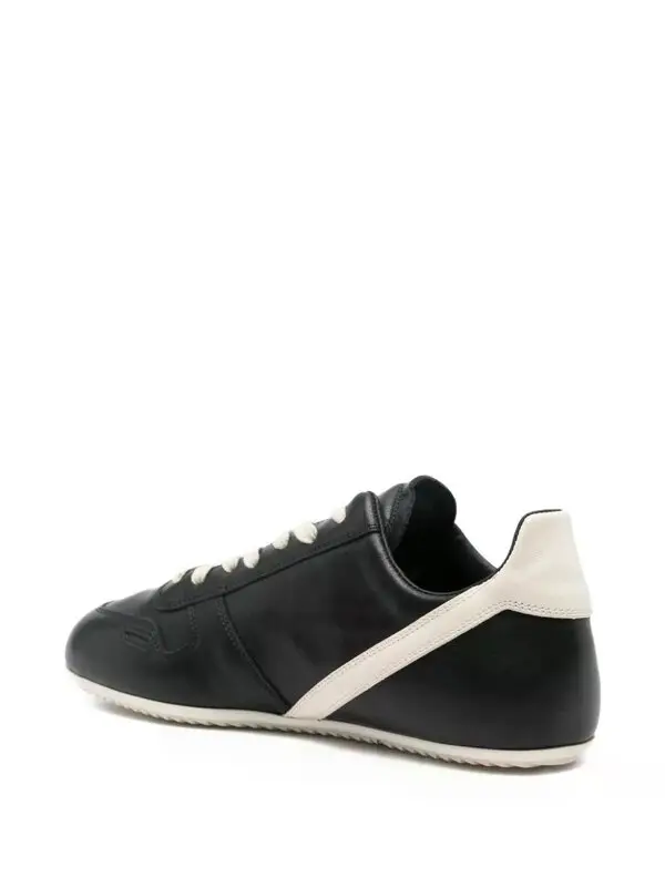 Rick Owens Leather Low-top Sneakers - Black