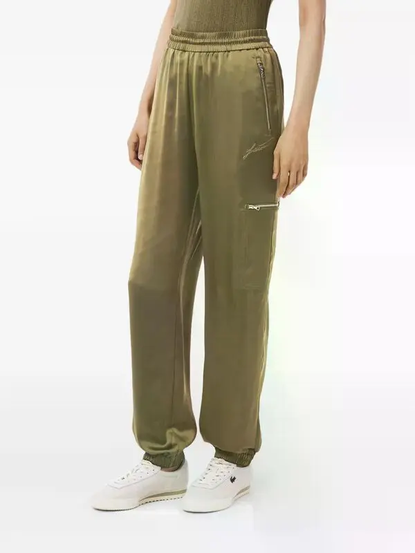 Lacoste Satin Trousers With Zip Pockets