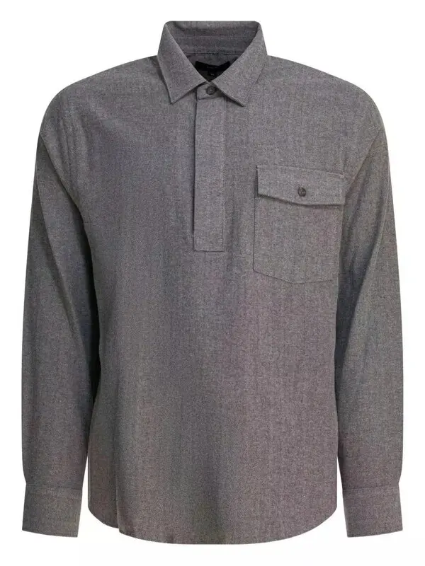 Vince Herringbone Pocket Polo Shirt