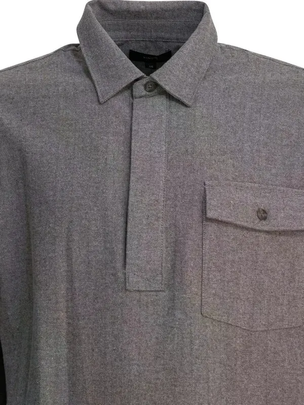 Vince Herringbone Pocket Polo Shirt