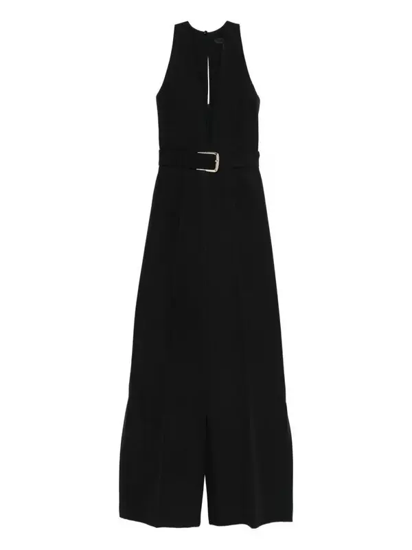 Liu Jo Belted V-neck Jumpsuit - Black