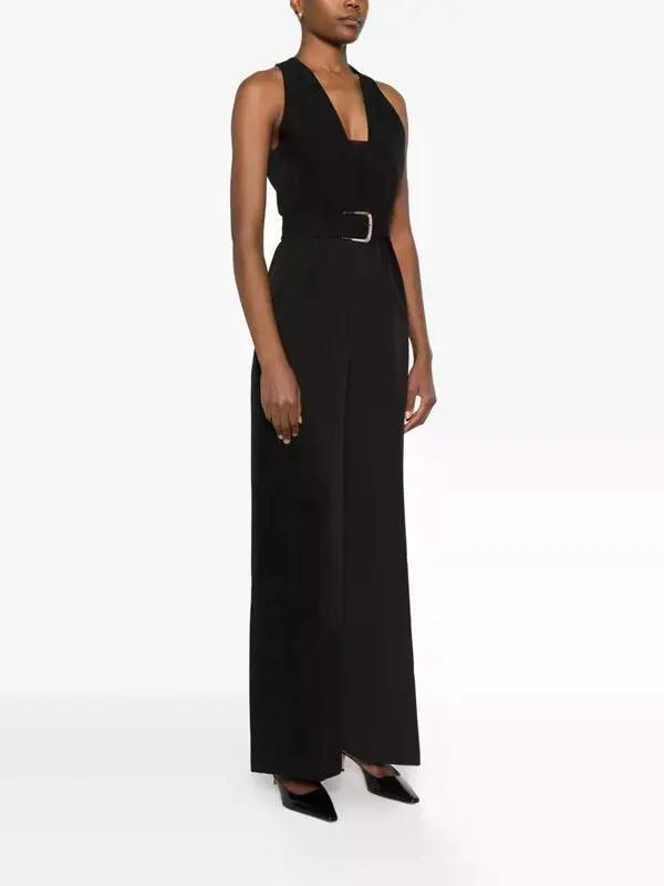 Liu Jo Belted V-neck Jumpsuit
