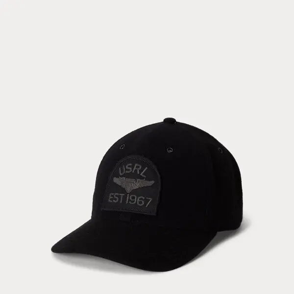Ralph Lauren Washed Wool Twill Cap - Polo Black
