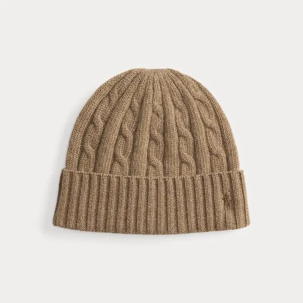 Ralph Lauren Cable-knit Cashmere Beanie - Italian Heather