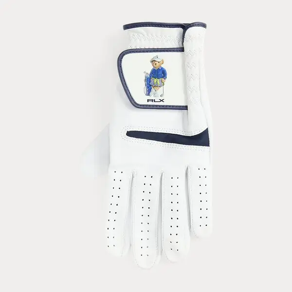 Ralph Lauren Polo Bear Leather Golf Glove - White