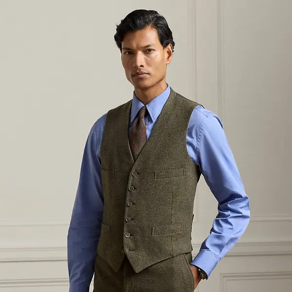 Ralph Lauren Hand-tailored Tick-weave Vest