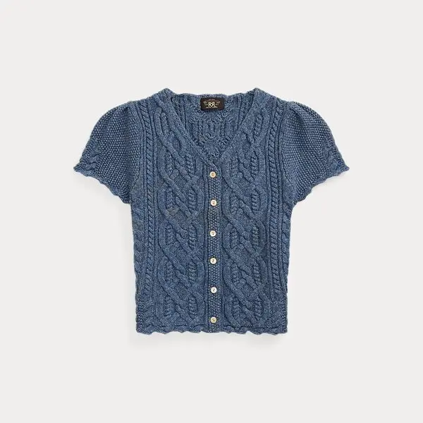 Ralph Lauren Linen-blend Cable-knit Top