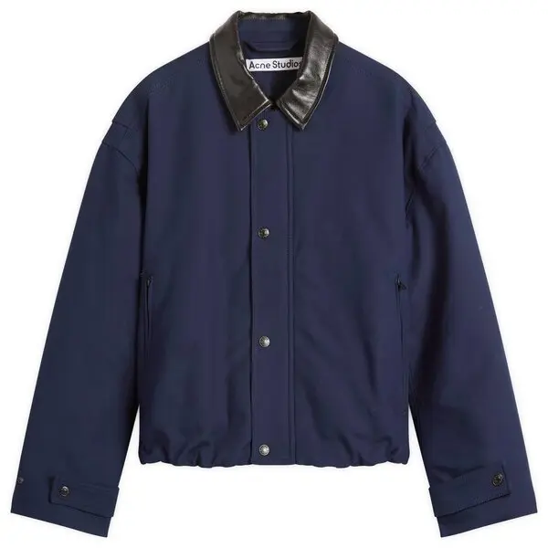 Acne Studios Opado Double Cotton Satin Jacket - Navy