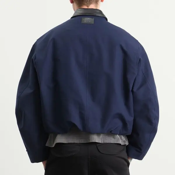 Acne Studios Opado Double Cotton Satin Jacket - Navy