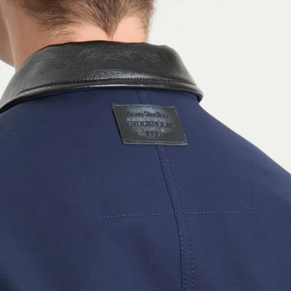 Acne Studios Opado Double Cotton Satin Jacket - Navy