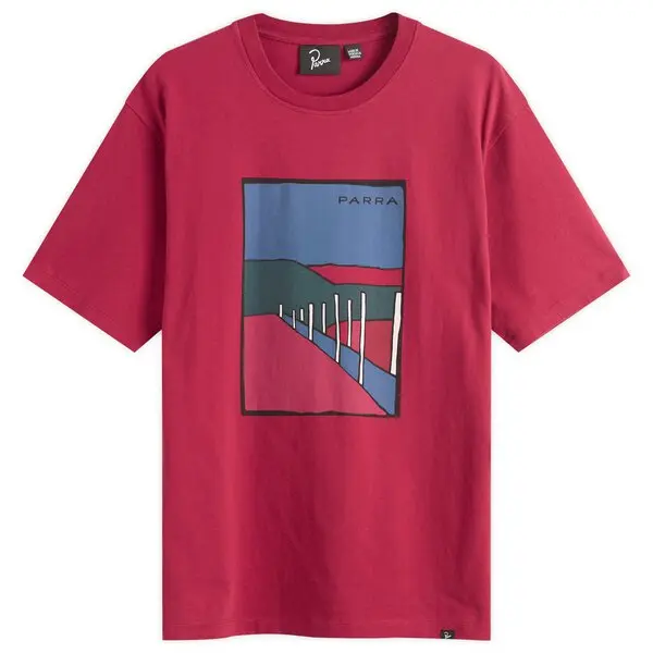 PARRA Beach Parking T-shirt - Raspberry