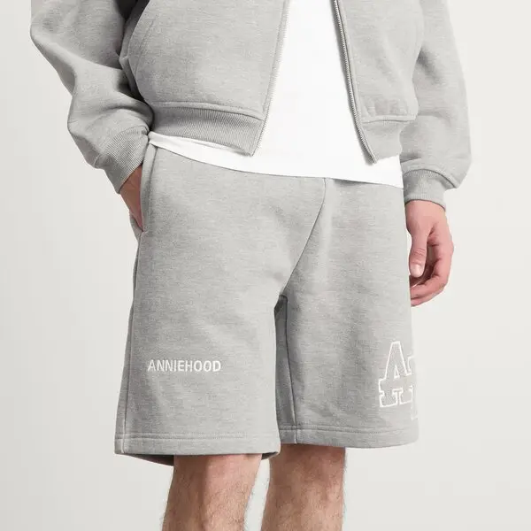 ANNIE HOOD College Sweat Shorts - Grey/grey