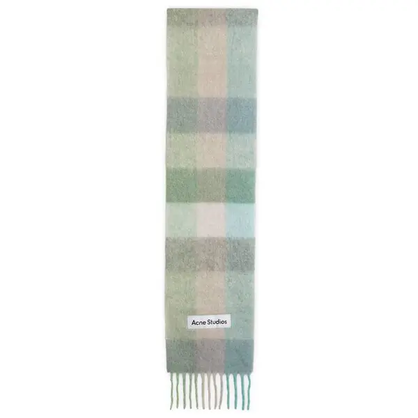 Acne Studios Vally Scarf - Turquoise/grey/mint Green
