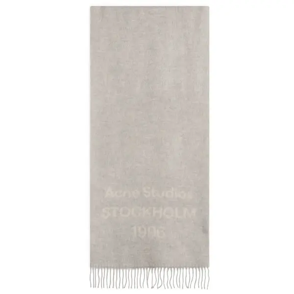 Acne Studios Venus 1996 New Rws Scarf - Light Grey Melange/white