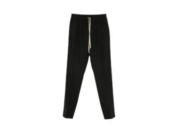 Rick Owens Wool Drawstring Slim Fit Pants