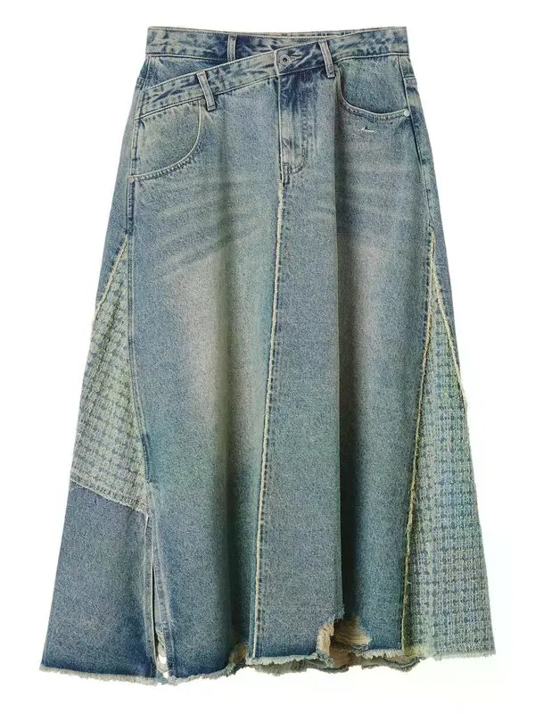 MUSIUM DIV. Patchwork Denim Skirt