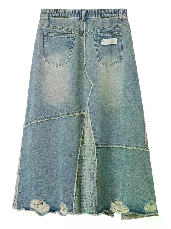 MUSIUM DIV. Patchwork Denim Skirt