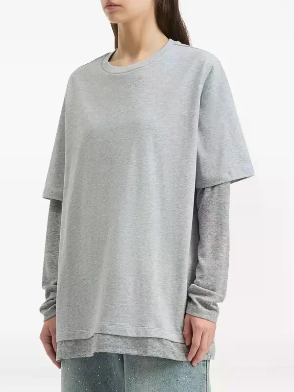 B+AB Layered Cotton T-shirt
