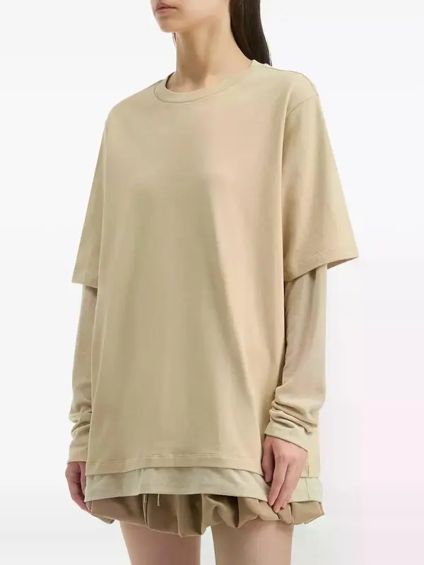 B+AB Layered Cotton T-shirt