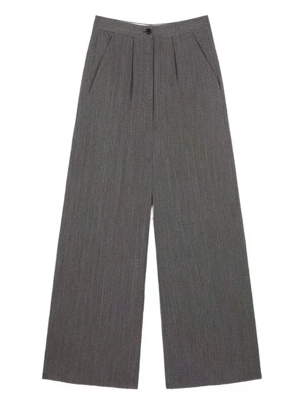 Ports 1961 Pleated Herringbone Trousers