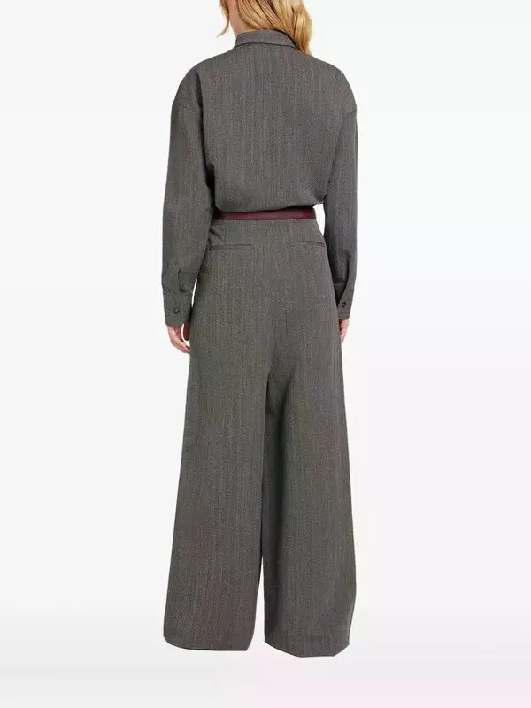 Ports 1961 Pleated Herringbone Trousers