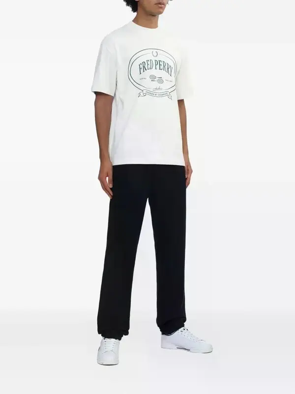 Fred Perry Oval-logo Cotton T-shirt - White