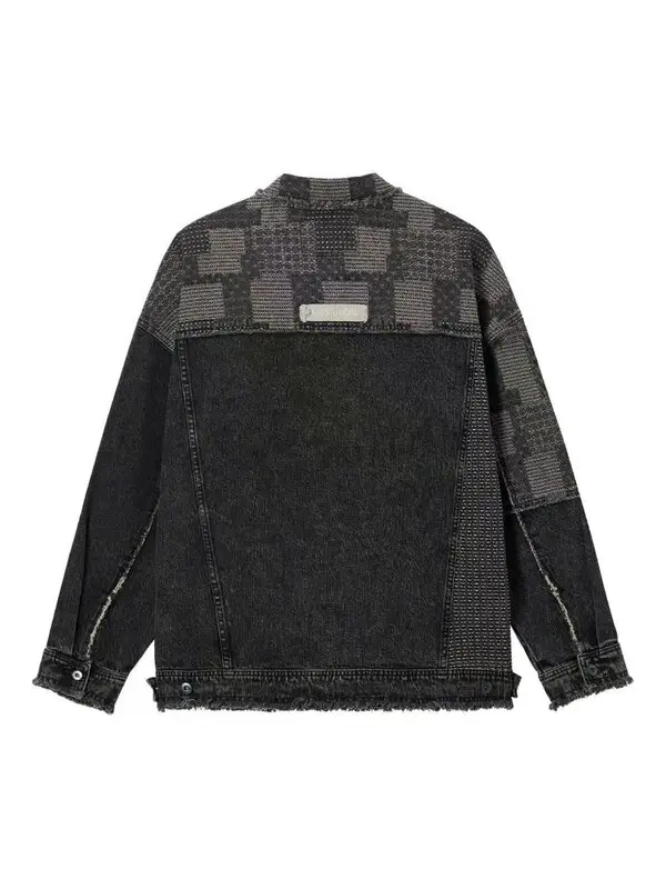 MUSIUM DIV. Patchwork Frayed-effect Shirt Jacket