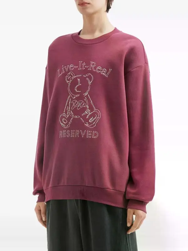 Izzue Embroidered Crewneck Sweatshirt - Red