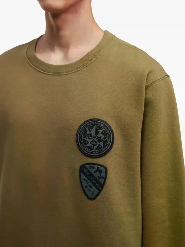 Alpha Industries Crew-neck Sweatshirt With Patch Pockets