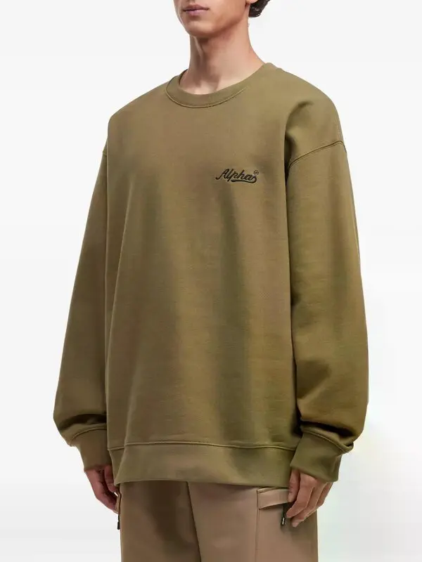 Alpha Industries Embroidered Logo Crew-neck Sweatshirt - Green