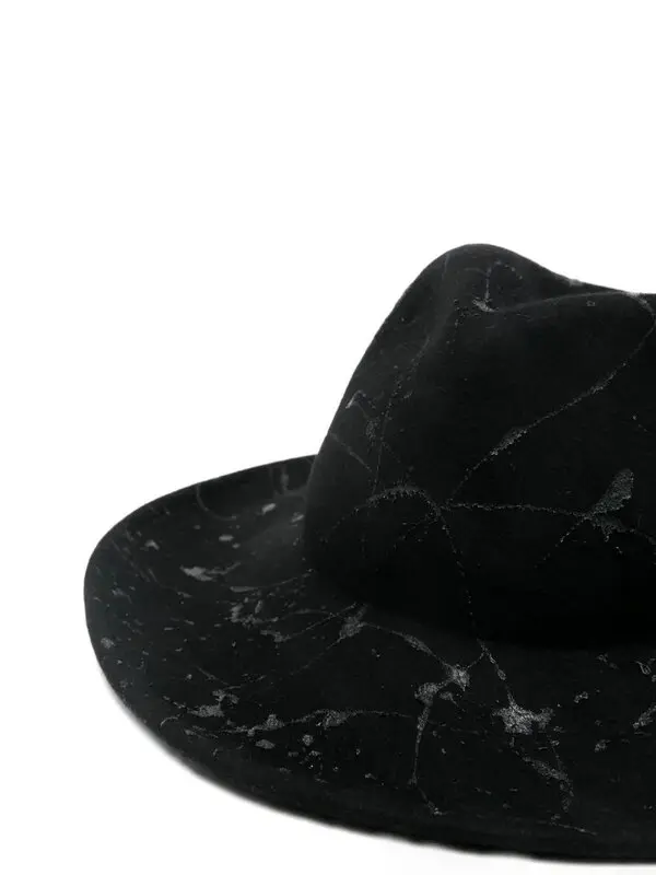 YESEY Crackle-print Fedora Hat
