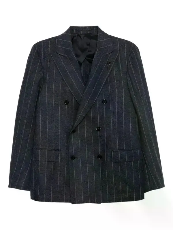 LARDINI Striped Double-breasted Suit