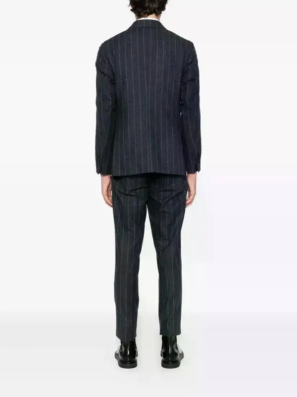 LARDINI Striped Double-breasted Suit
