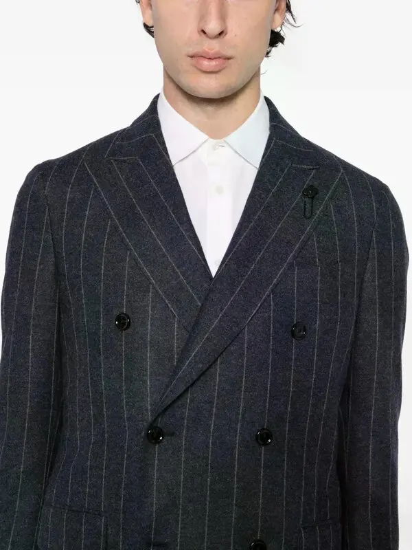 LARDINI Striped Double-breasted Suit