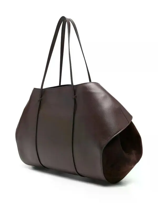 NEOUS Leather-trimmed Suede Shoulder Bag