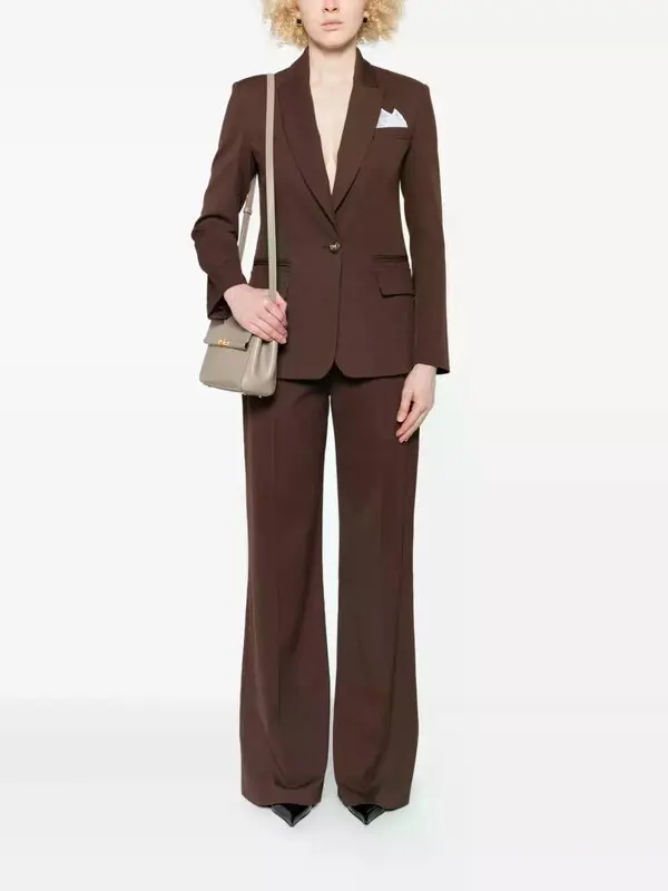 Elisabetta Franchi Pleated Trousers With Button Details