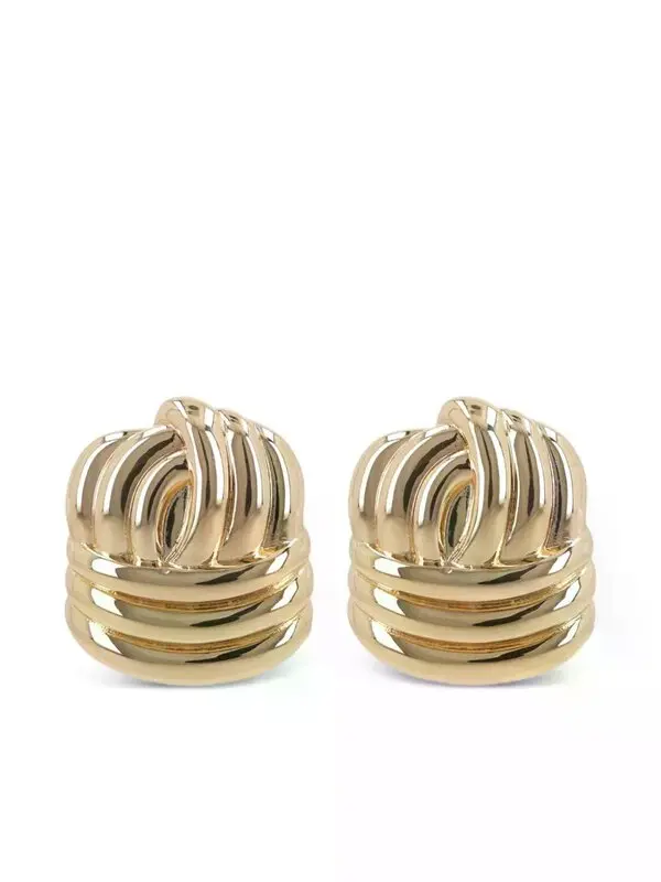 SELF-PORTRAIT Knotted Stud Earrings - Gold