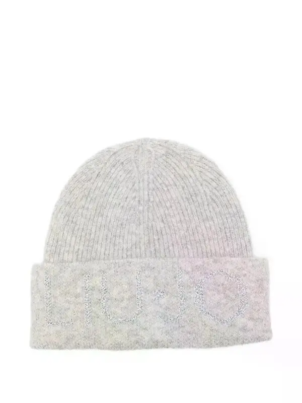 Liu Jo Logo-embellished Ribbed Beanie - Grey