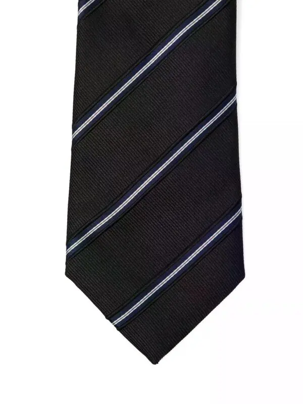 Giorgio Armani Regimental Neck Tie - Black