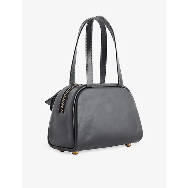 COACH Twin Turnlock 20 Leather Shoulder Bag - B4/black | Editorialist
