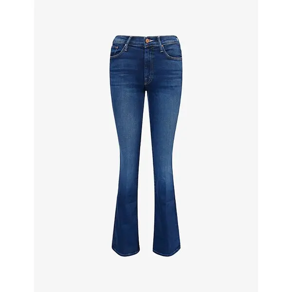 MOTHER The Weekender Flared Denim-blend Jeans