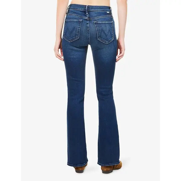 MOTHER The Weekender Flared Denim-blend Jeans