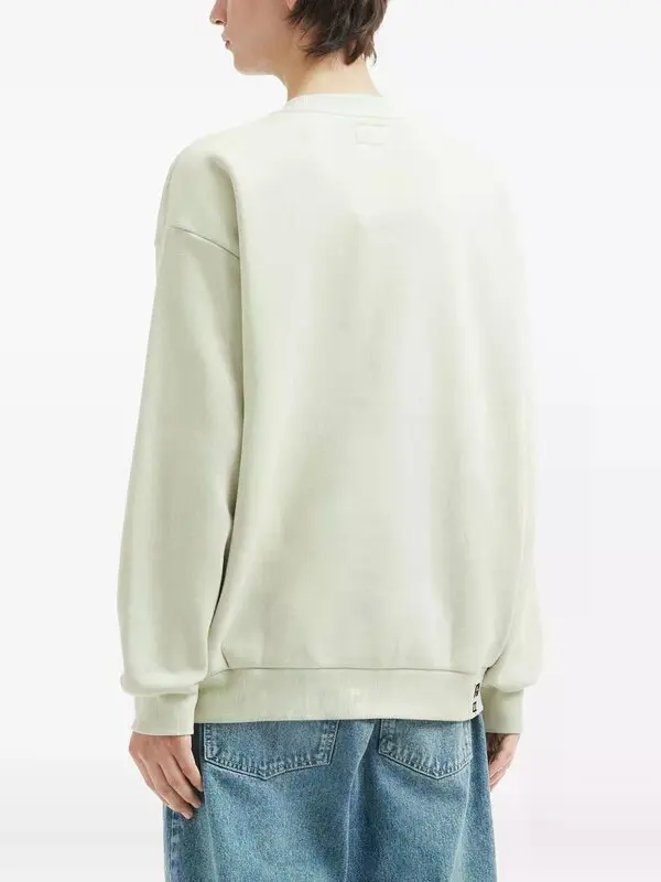 Izzue Teddy-embroidered Crew-neck Sweatshirt - Neutrals