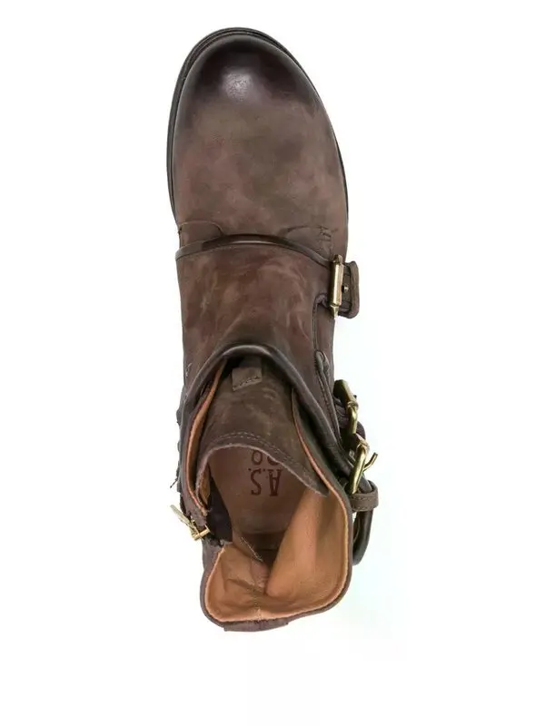 A.S.98 Leather Buckle Boots