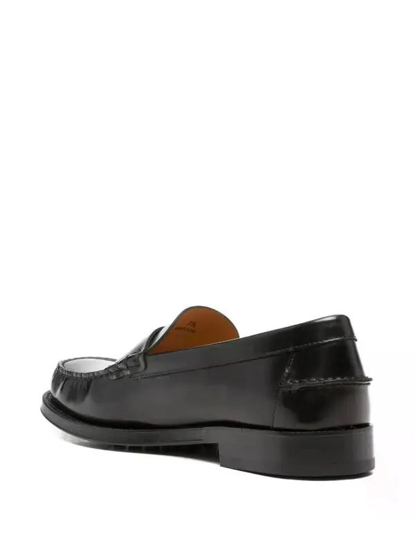 TOD'S Leather Penny Loafers - Black