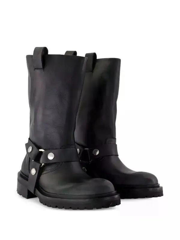 GOLDEN GOOSE Buckle Strap Calfskin Boots