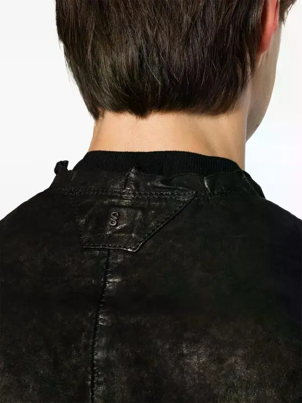 SALVATORE SANTORO Zip-up Leather Bomber Jacket